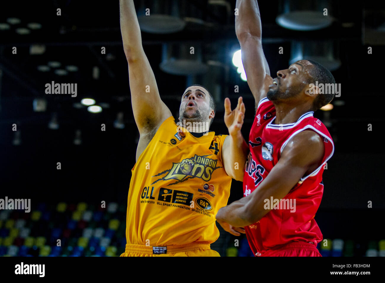 London UK 8th January, 2016. Leicester Riders defeat London Lions 71-50 ...