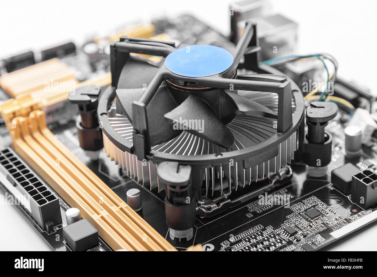 Computer motherboard on white Stock Photo - Alamy