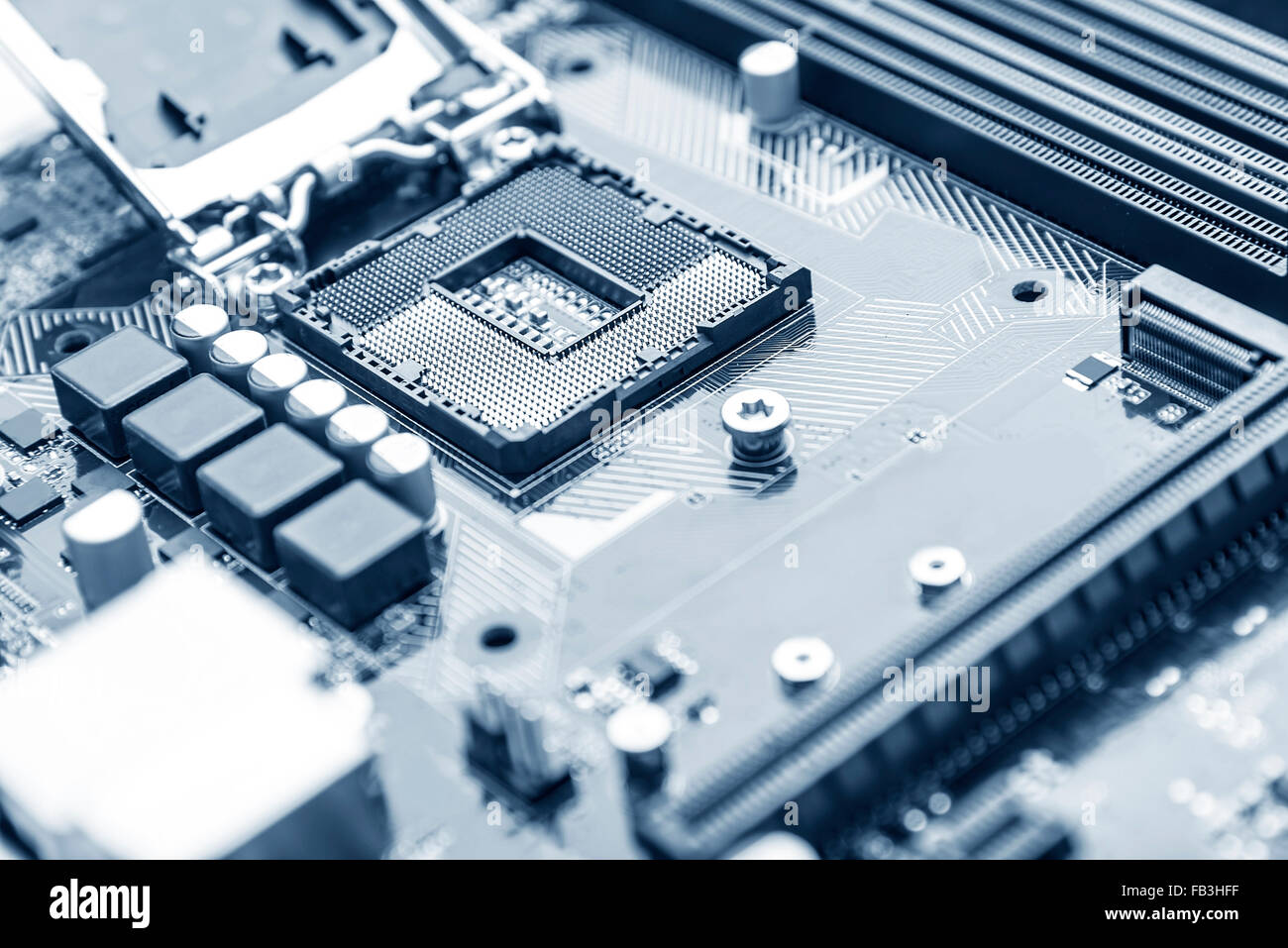 Computer motherboard close up Stock Photo - Alamy