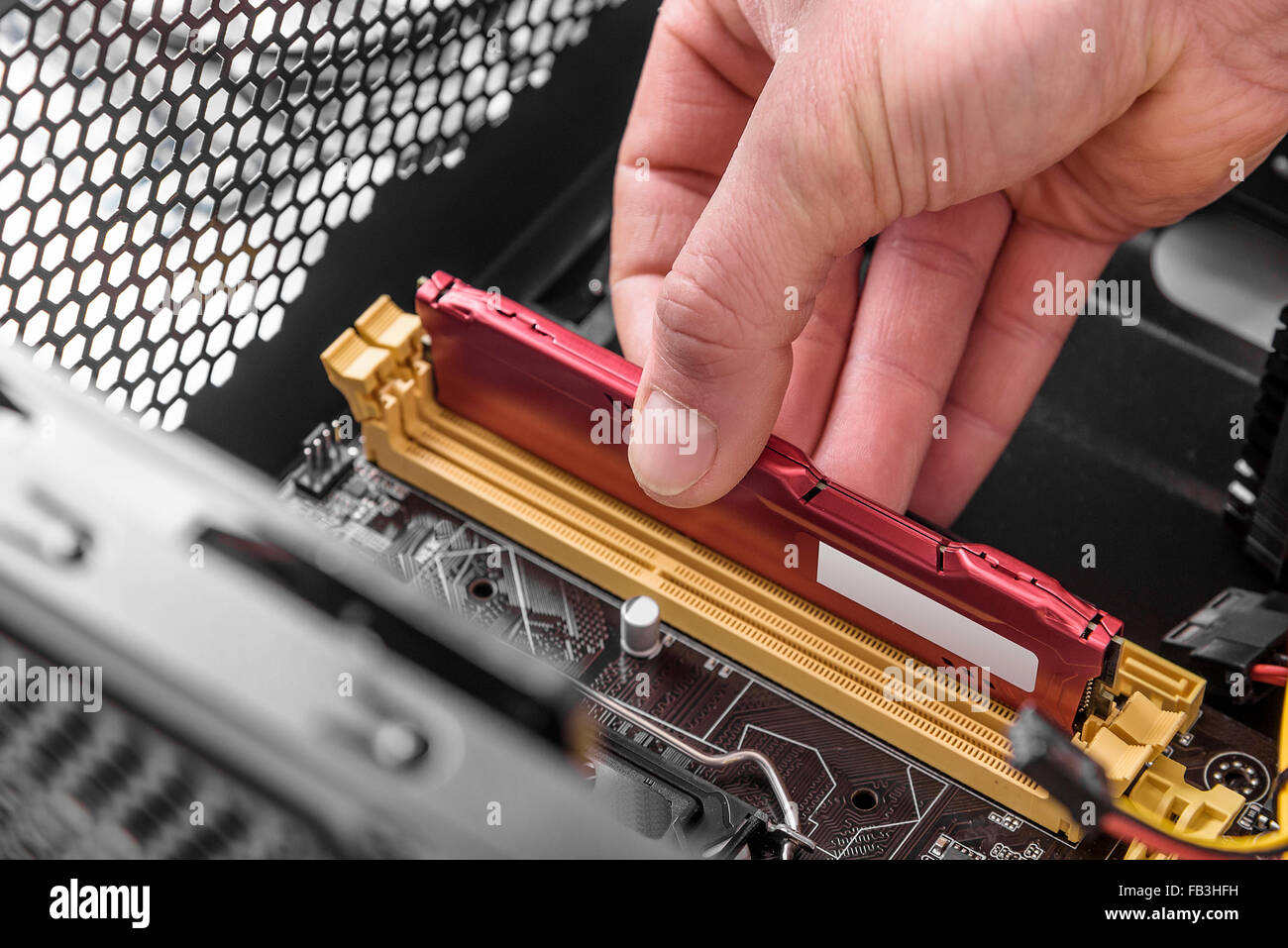 Computer memory installation Stock Photo - Alamy