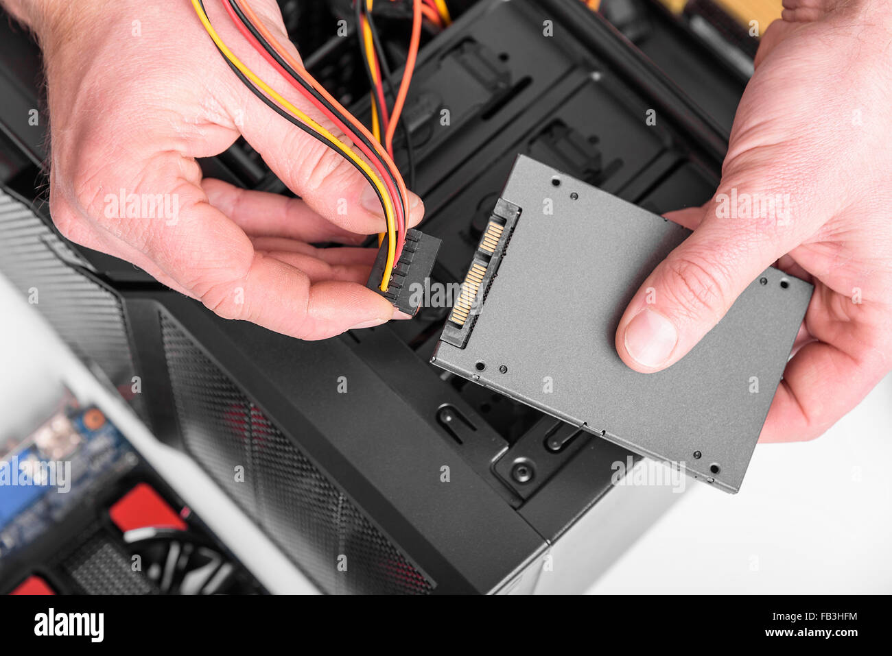 Connect the hard drive Stock Photo - Alamy