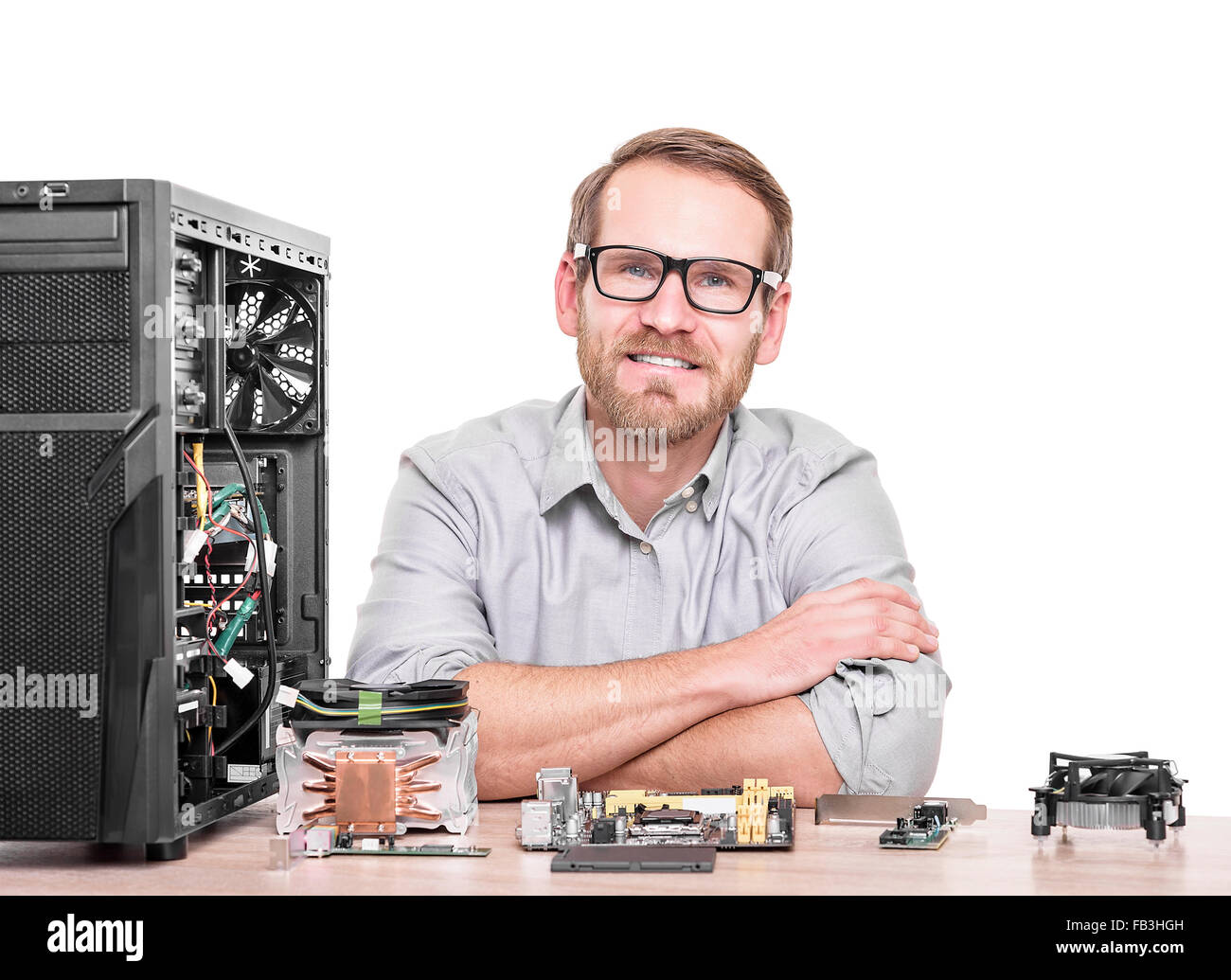 Man repairing computer hi-res stock photography and images - Alamy