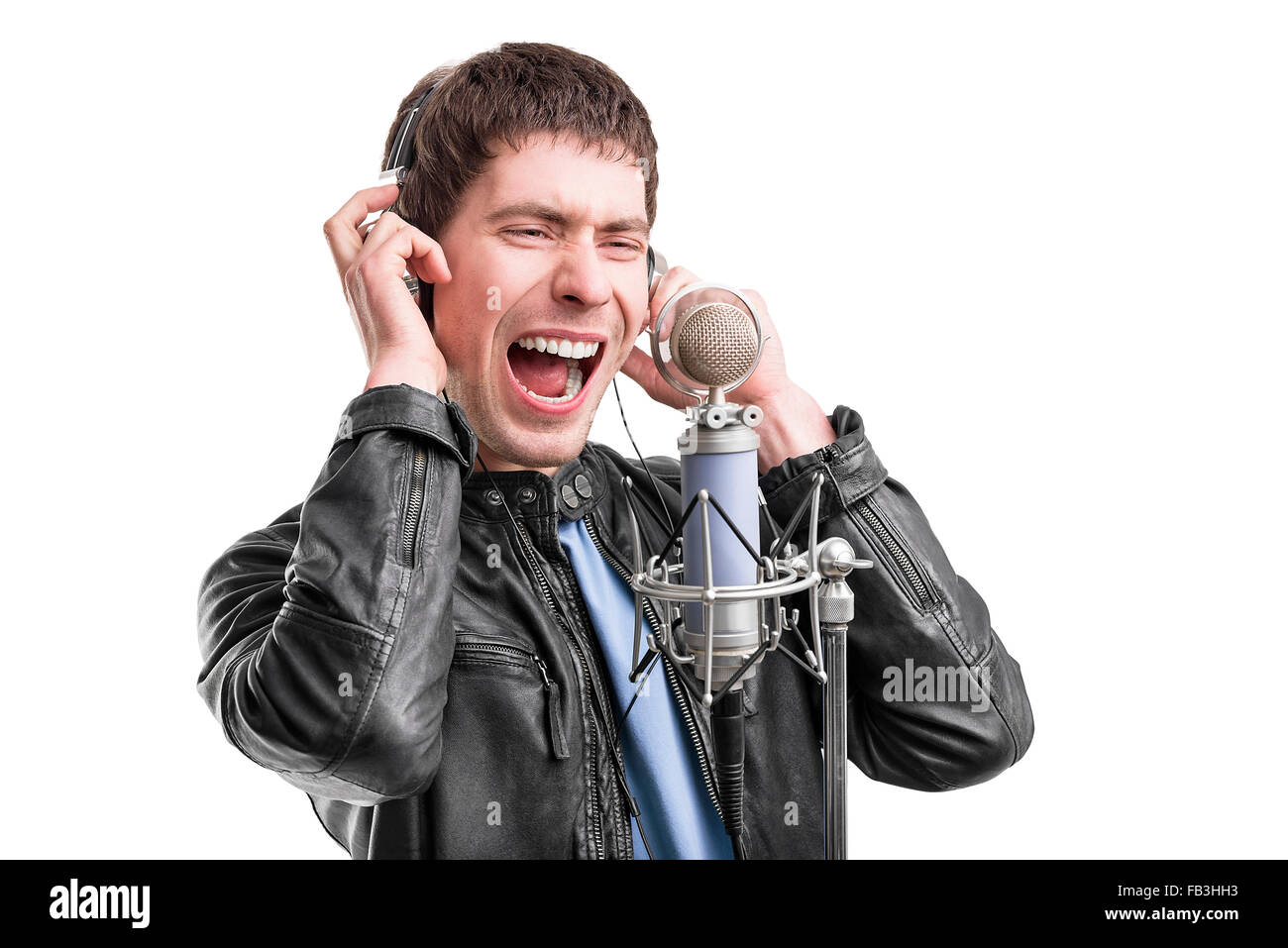 Rock singer screaming Stock Photo - Alamy