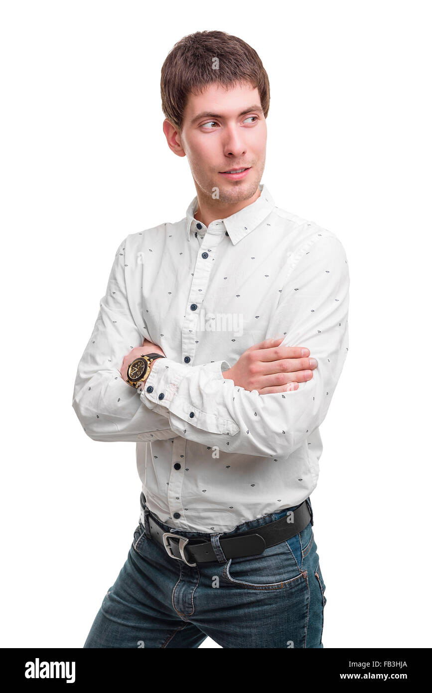 Student in white shirt hi-res stock photography and images - Alamy