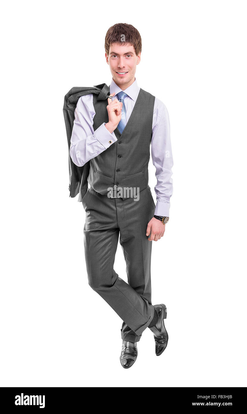 Smiling relaxed businessman standing hi-res stock photography and ...