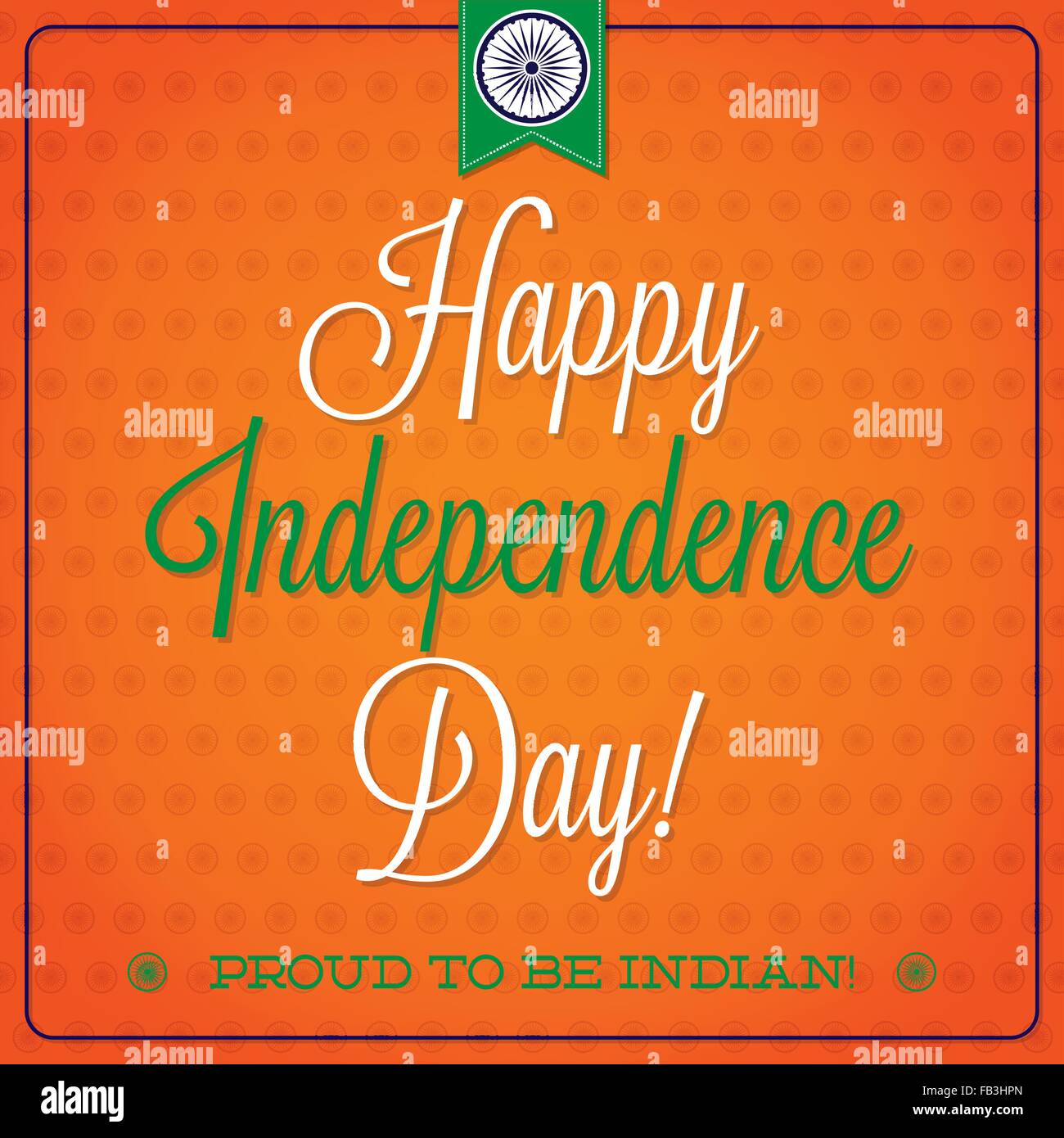 Elegant typographic Indian Independence Day card in vector format Stock ...