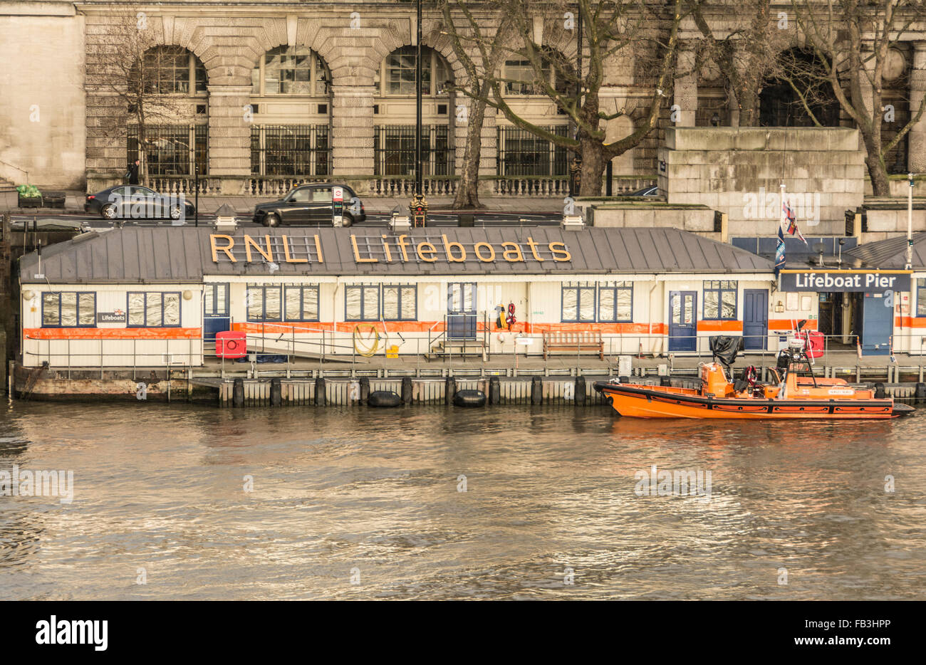RNLI Tower Lifeboat Station, Lifeboat Pier, Victoria Embankment, London ...