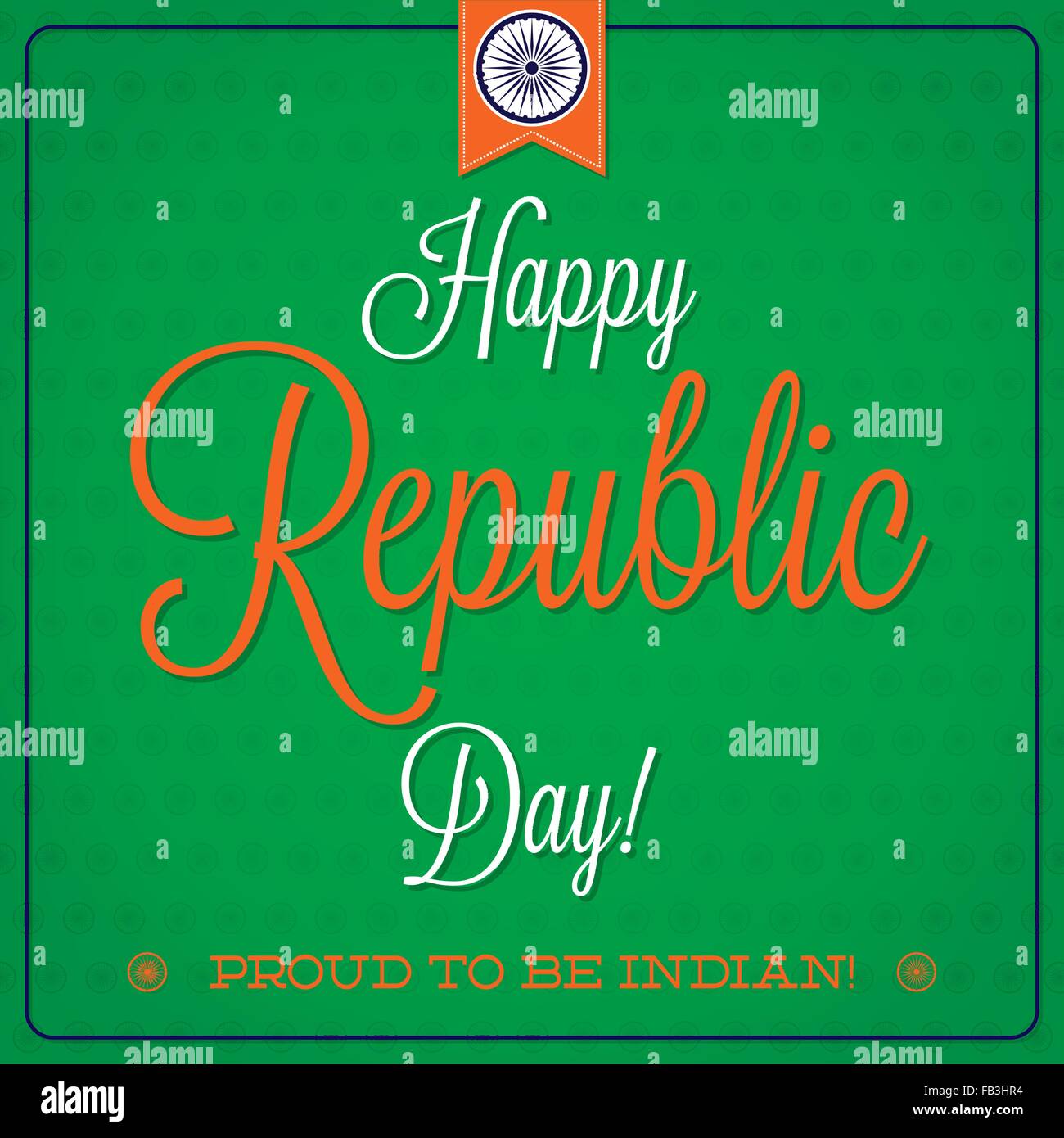 Elegant typographic Indian Republic Day card in vector format Stock ...