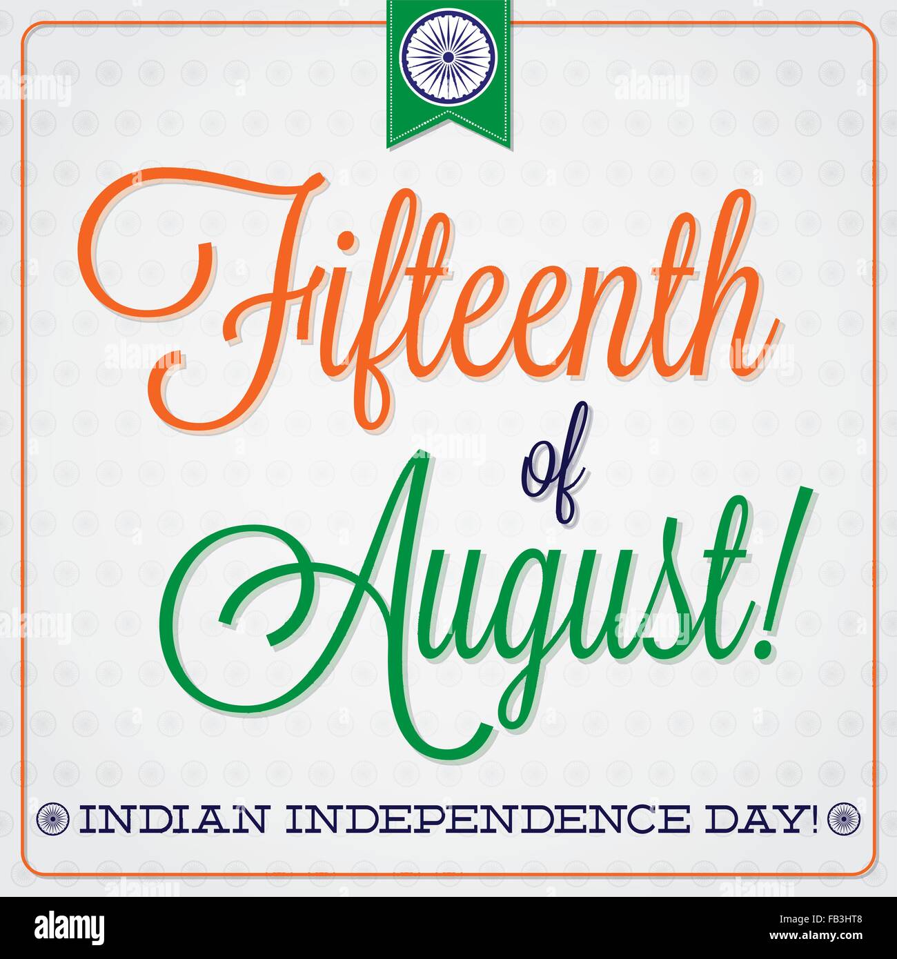 Elegant typographic Indian Independence Day card in vector format Stock ...