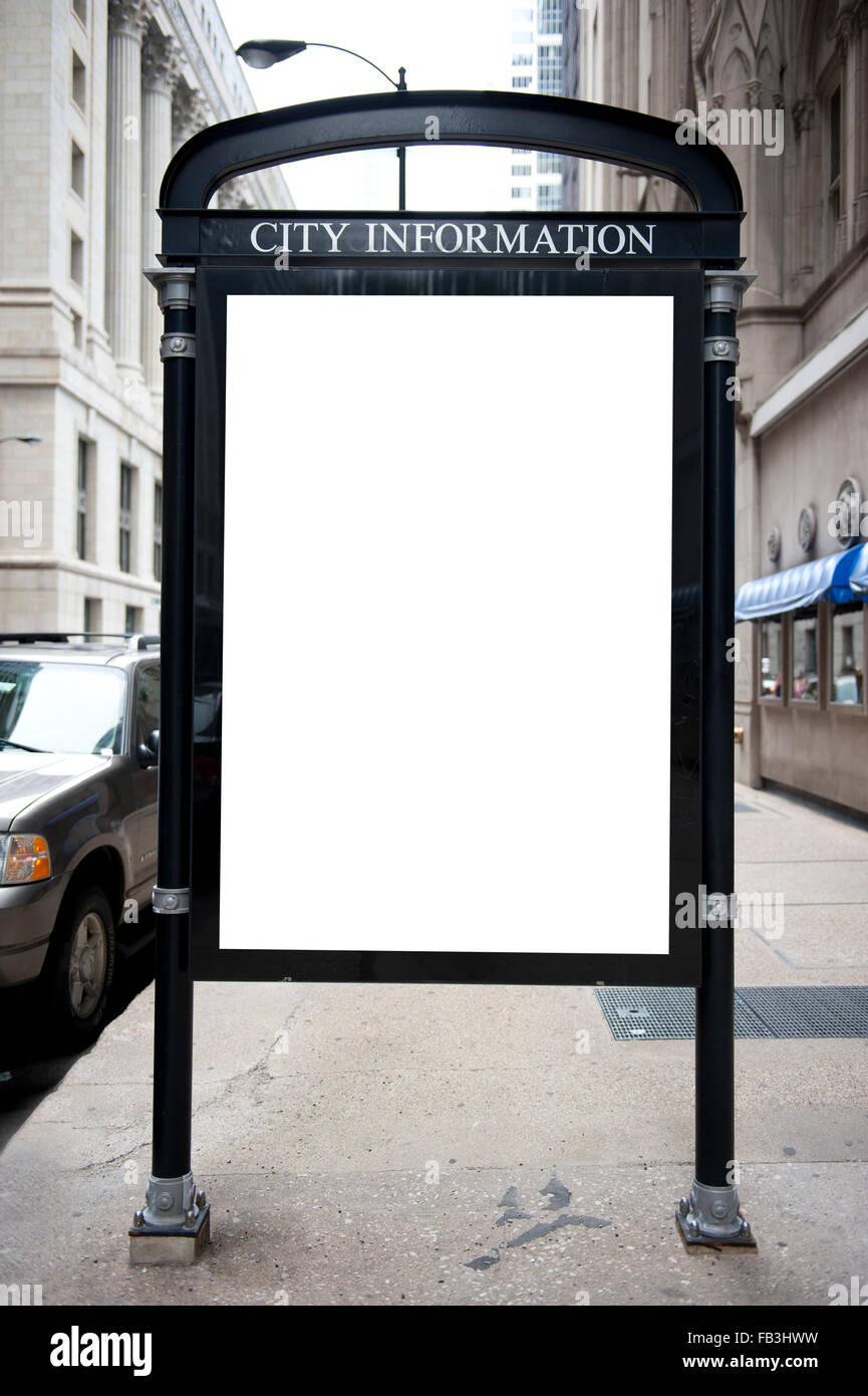 City Information Board Stock Photo - Alamy