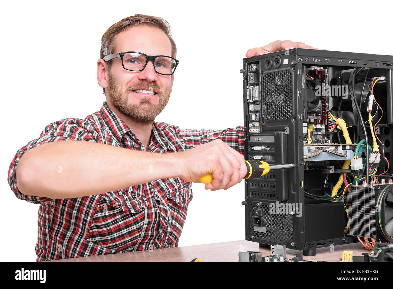 Young professional concentrating on computer hi-res stock photography ...