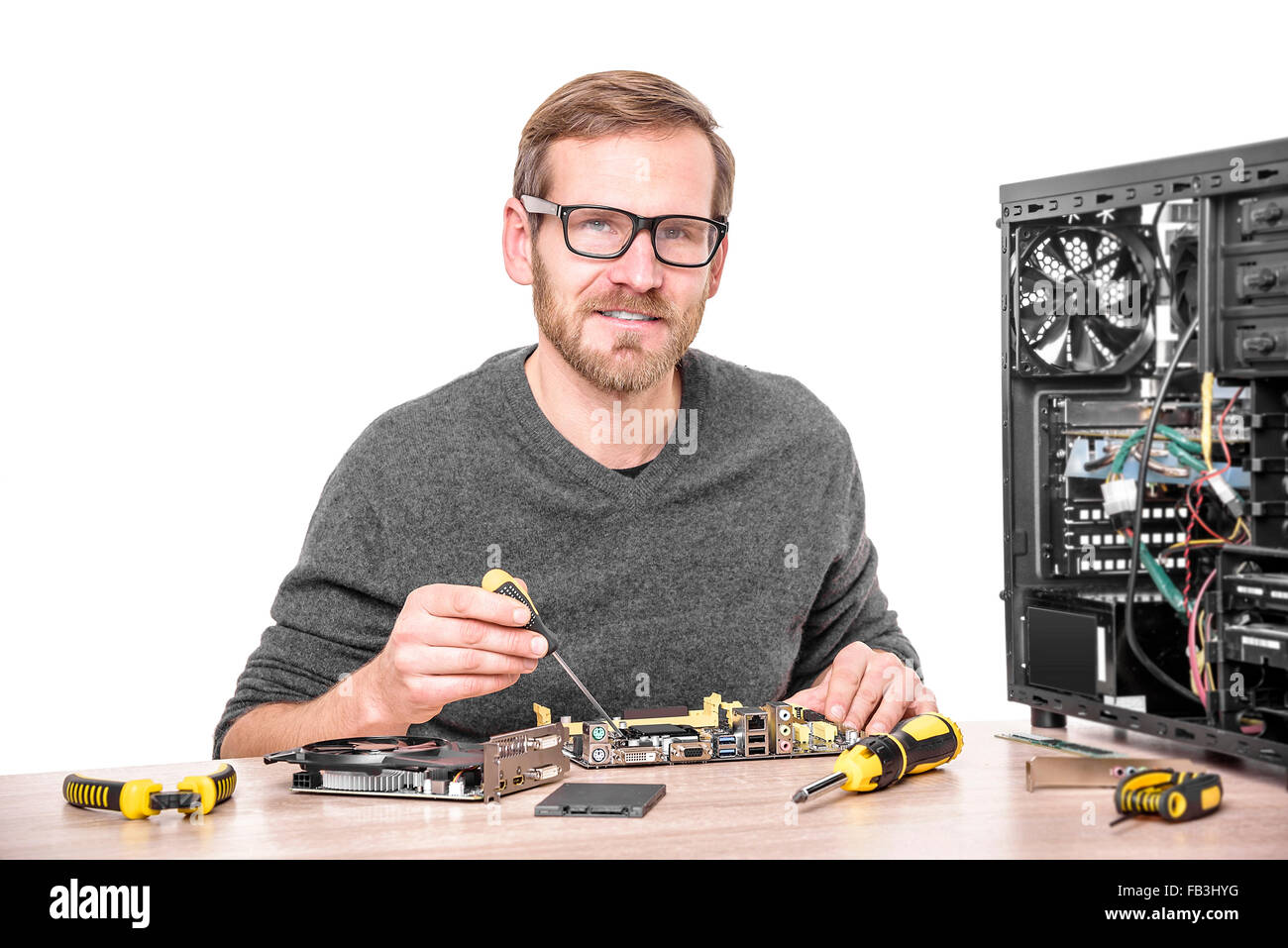 Computer Engineer isolated Stock Photo - Alamy