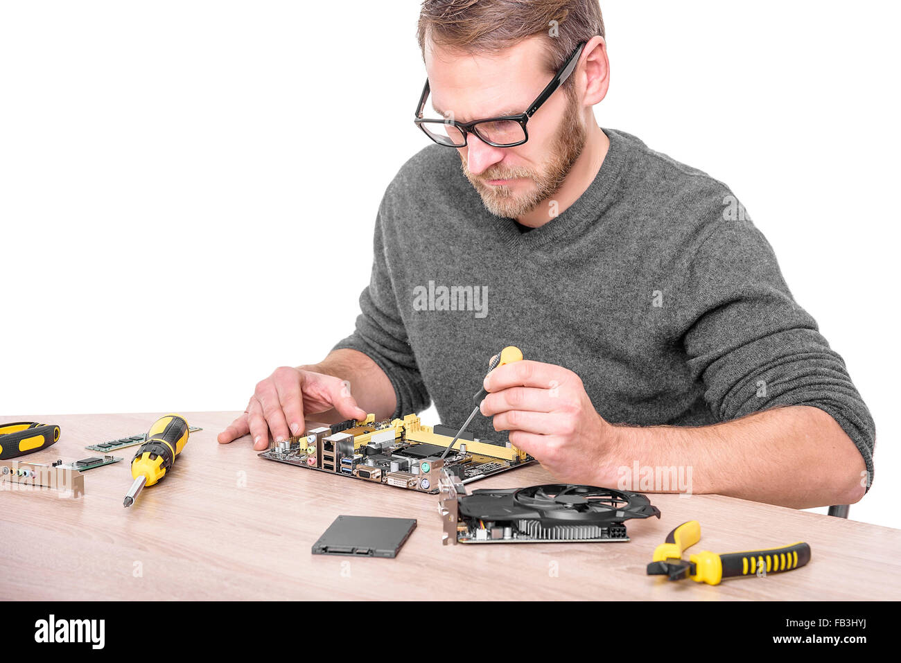 Computer Engineer isolated Stock Photo - Alamy