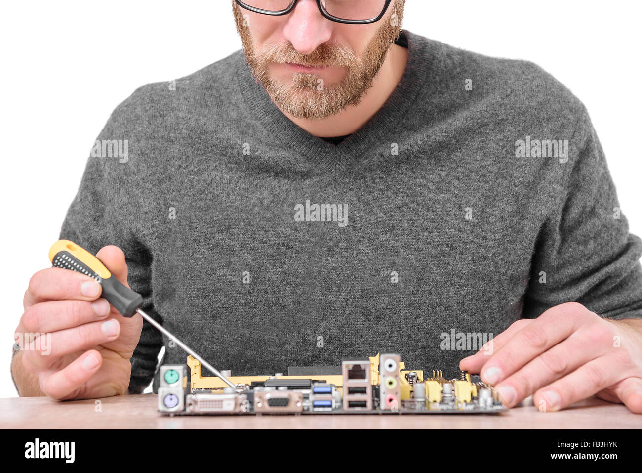 Computer Engineer isolated Stock Photo - Alamy