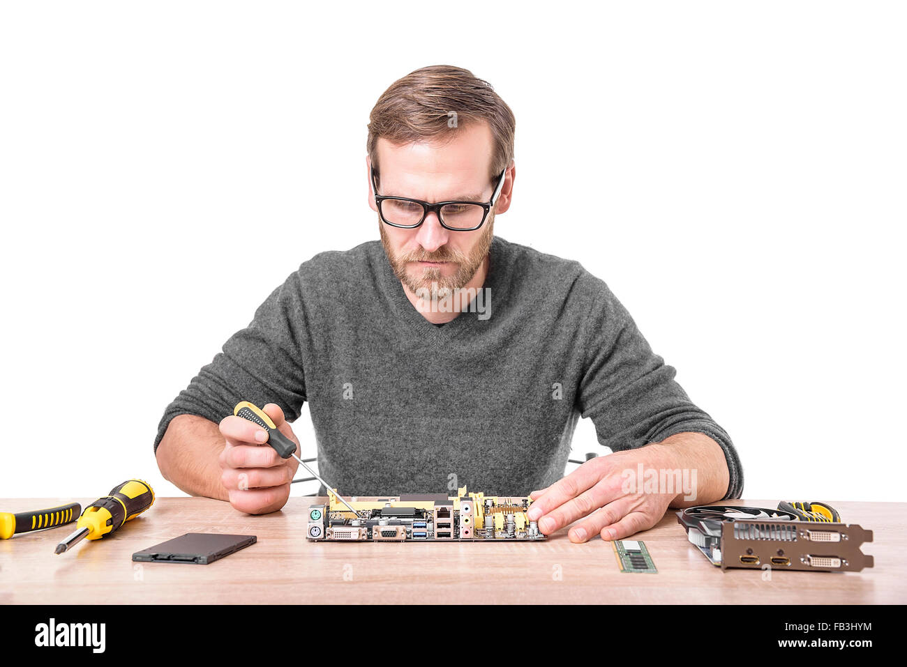 Computer Engineer isolated Stock Photo - Alamy