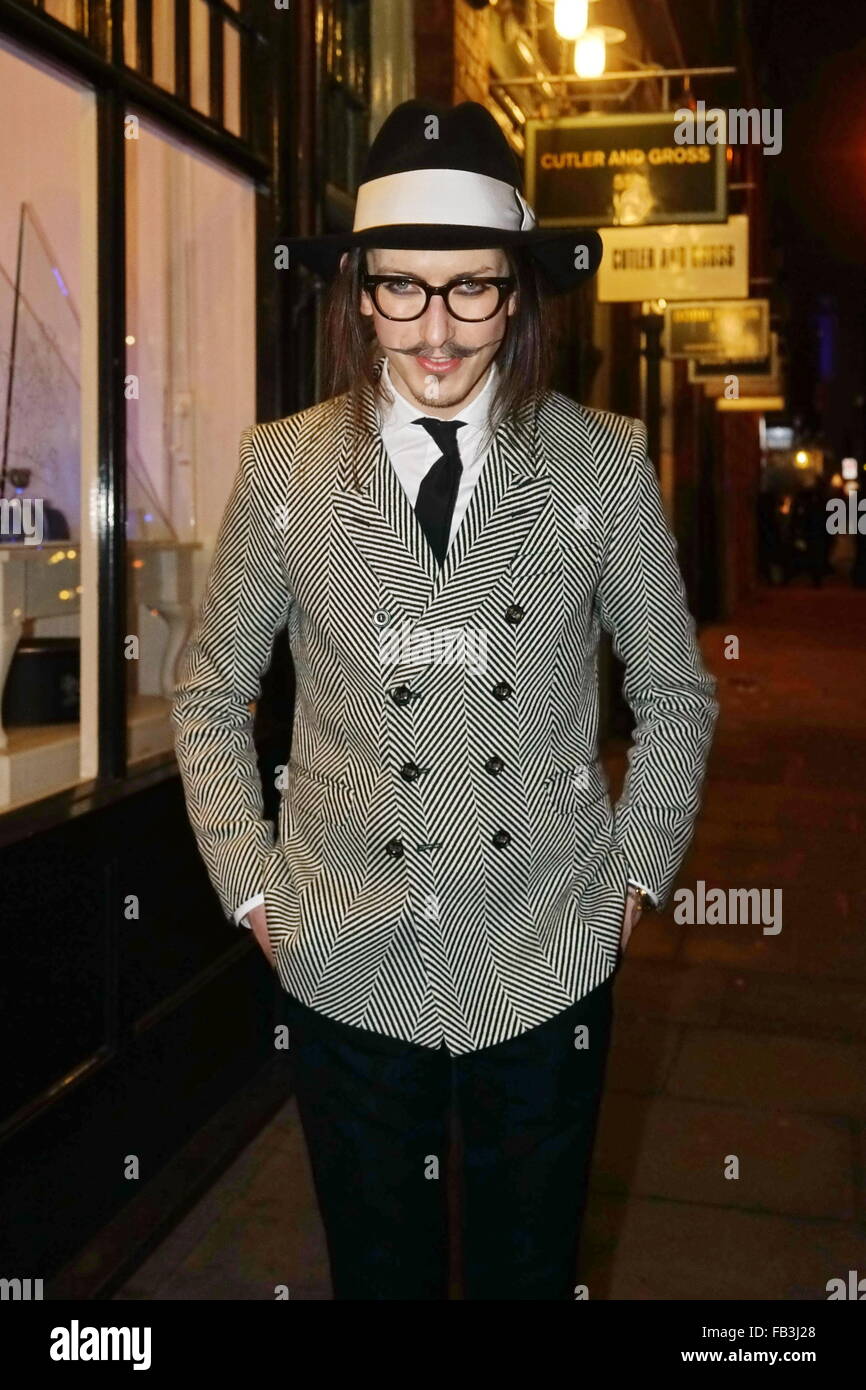 London,England,UK, 8th Jan 2016 : Joshua Kane return to his shop after ...