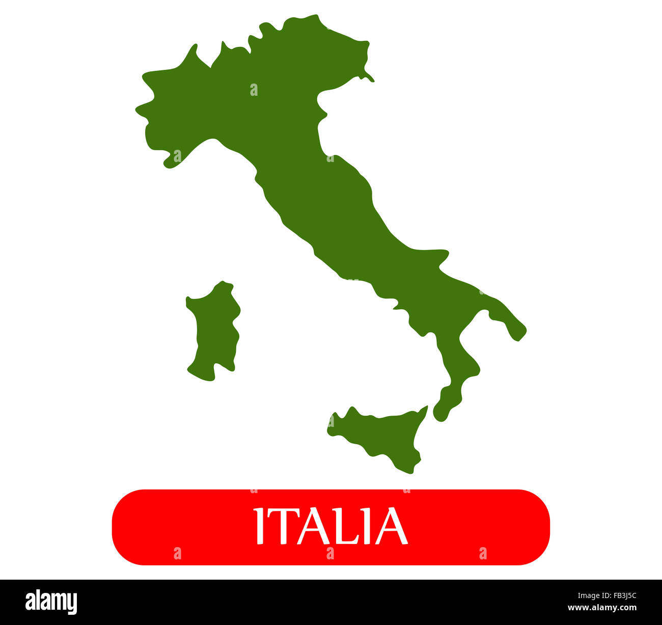 map Italy on white background Stock Photo - Alamy