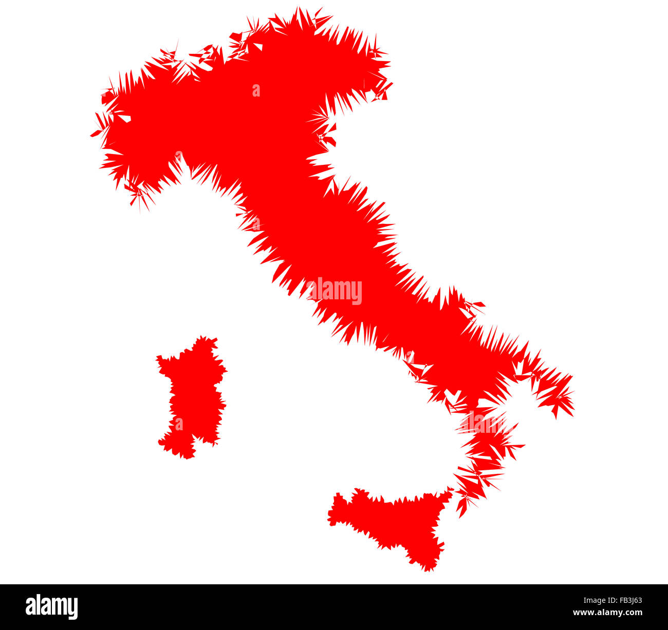 map Italy on white background Stock Photo - Alamy