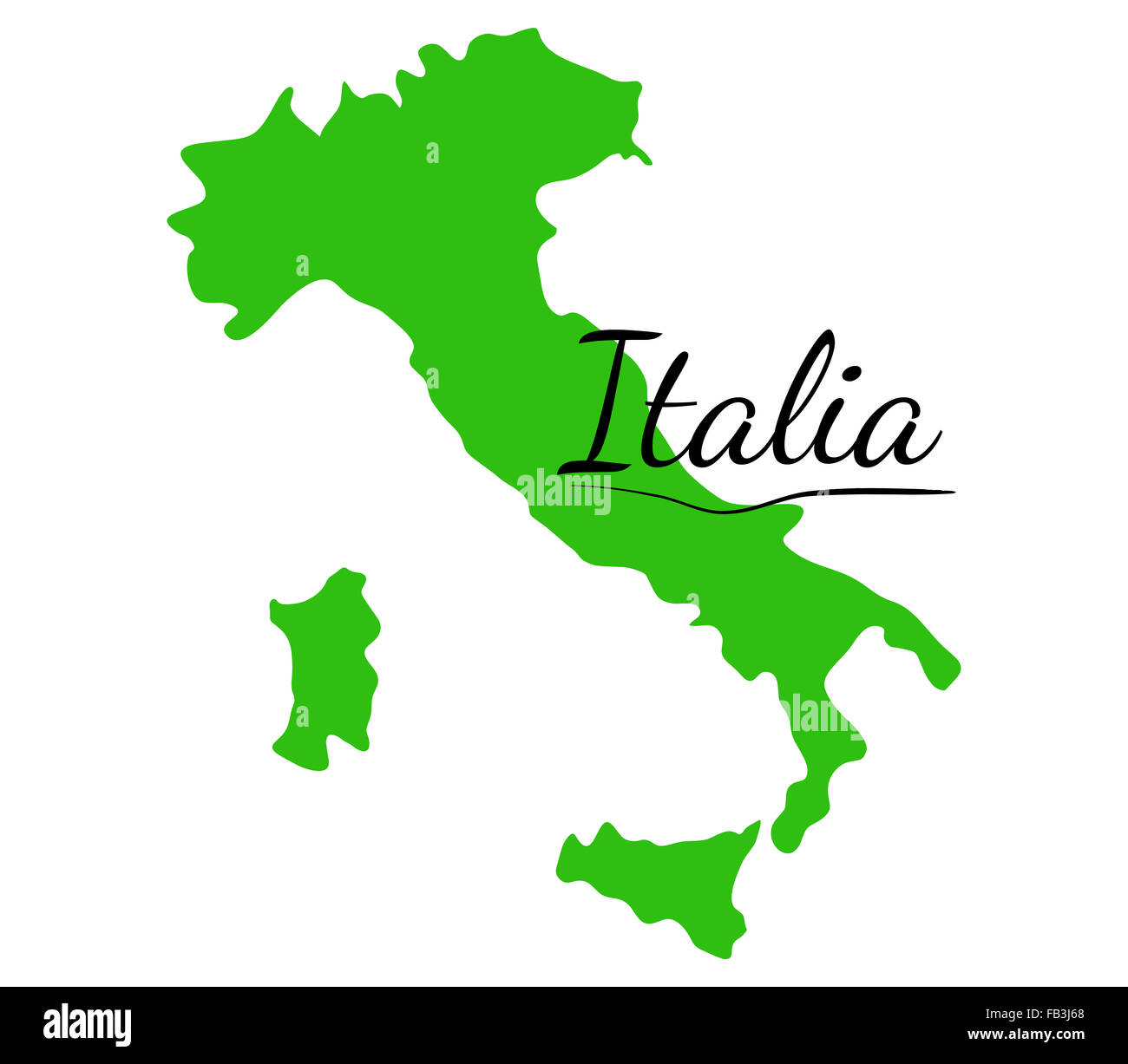 map Italy on white background Stock Photo - Alamy