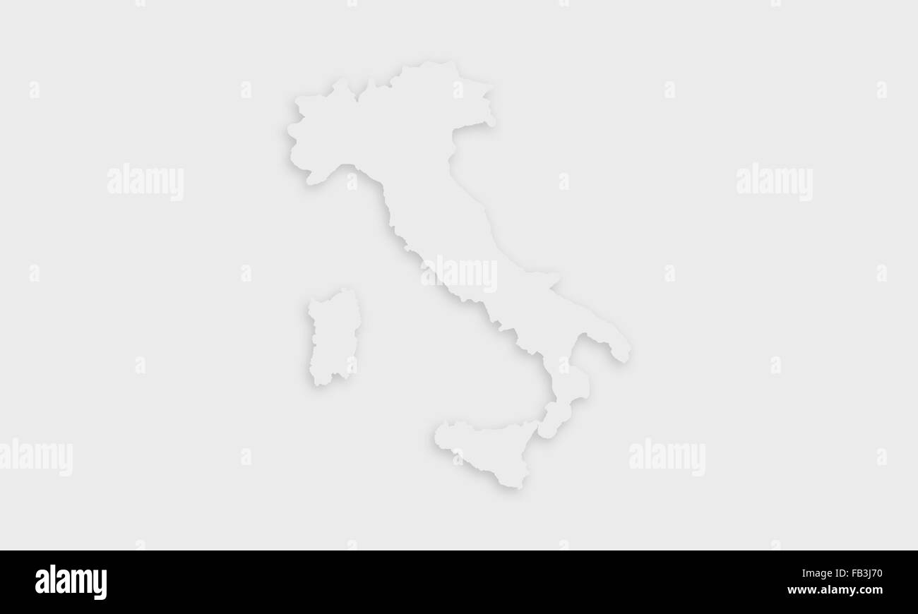 map Italy on white background Stock Photo - Alamy