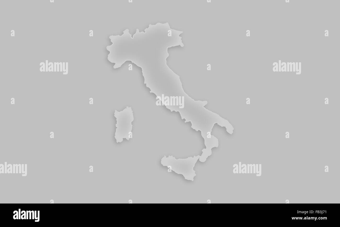 map Italy on white background Stock Photo - Alamy