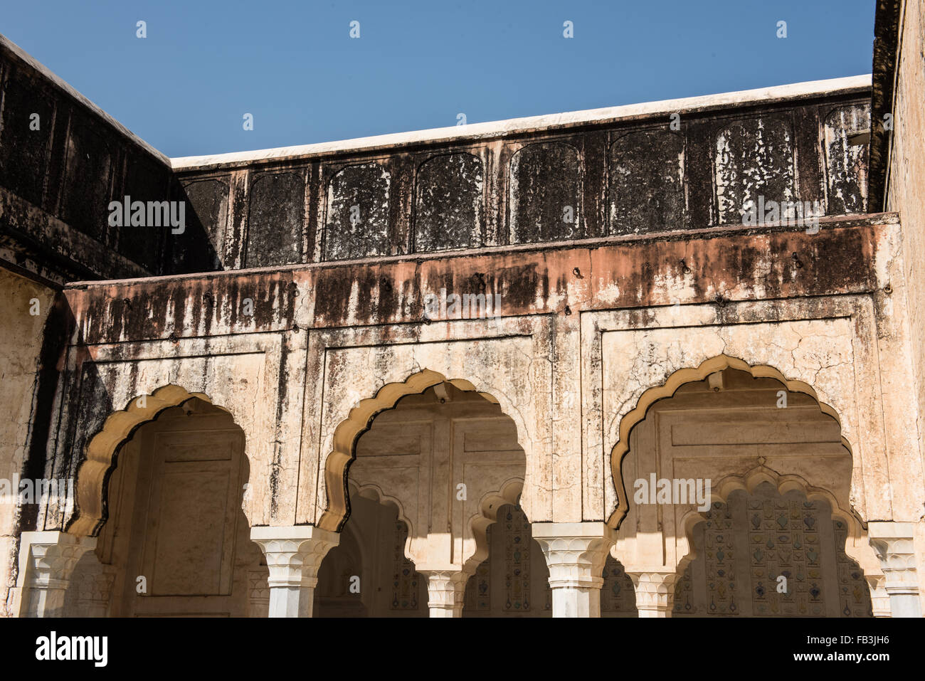 View of the Imperial Amber Fort complex in Jaipur, Rajasthan. Beautiful ...