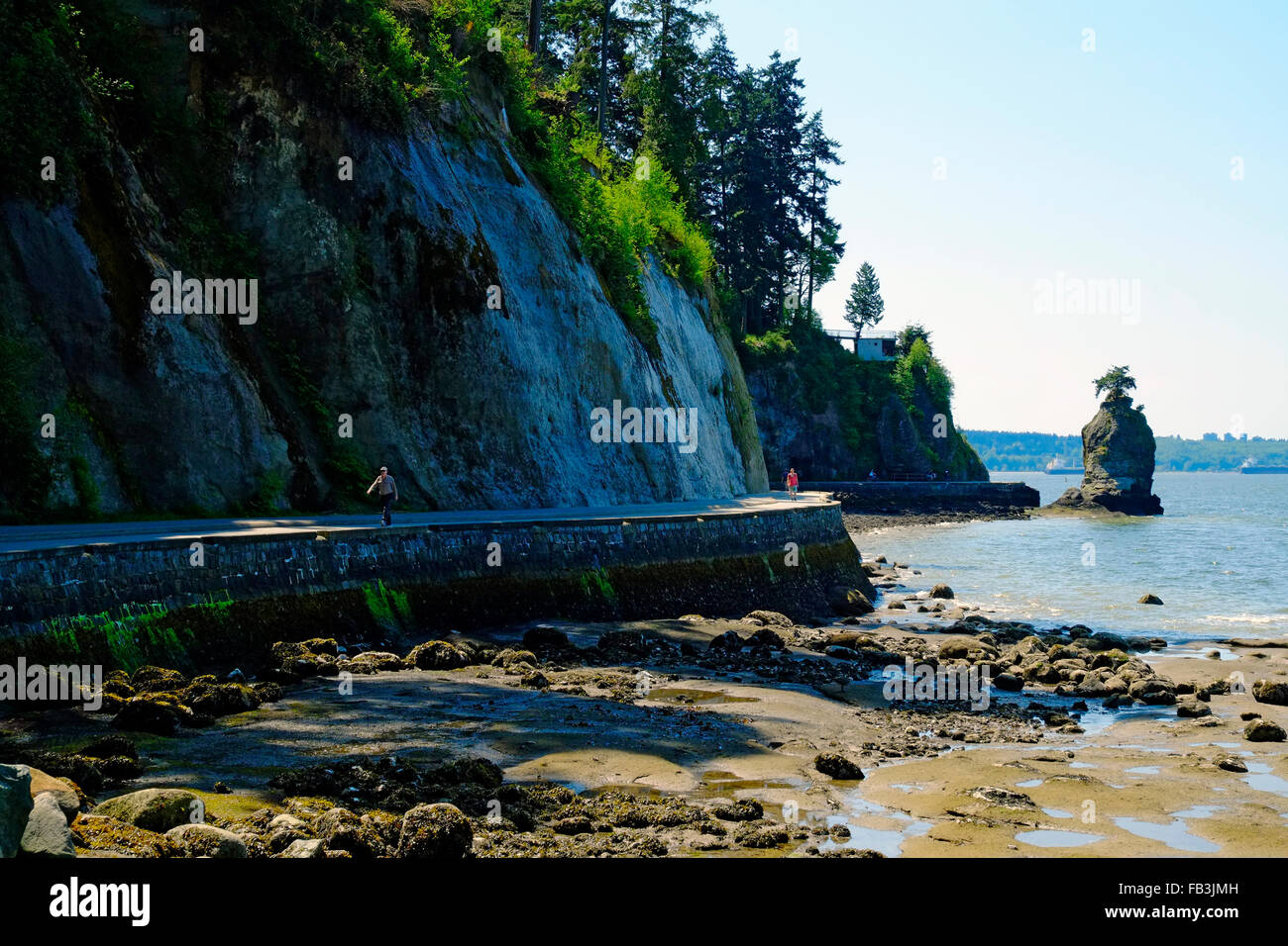 Siwash Rock Stanley Park Vancouver British Columbia Canada Stock Photo ...