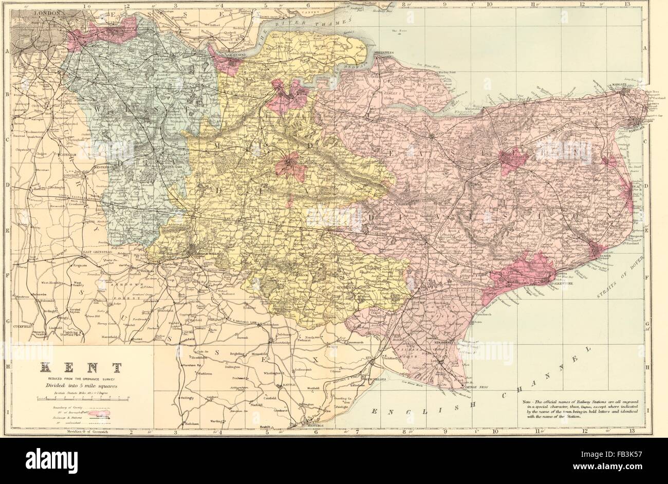 New kent map hi-res stock photography and images - Alamy