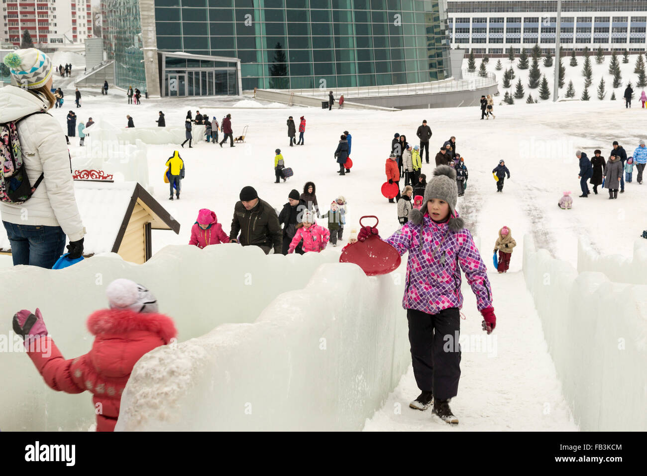 Russian ice slides hi-res stock photography and images - Alamy