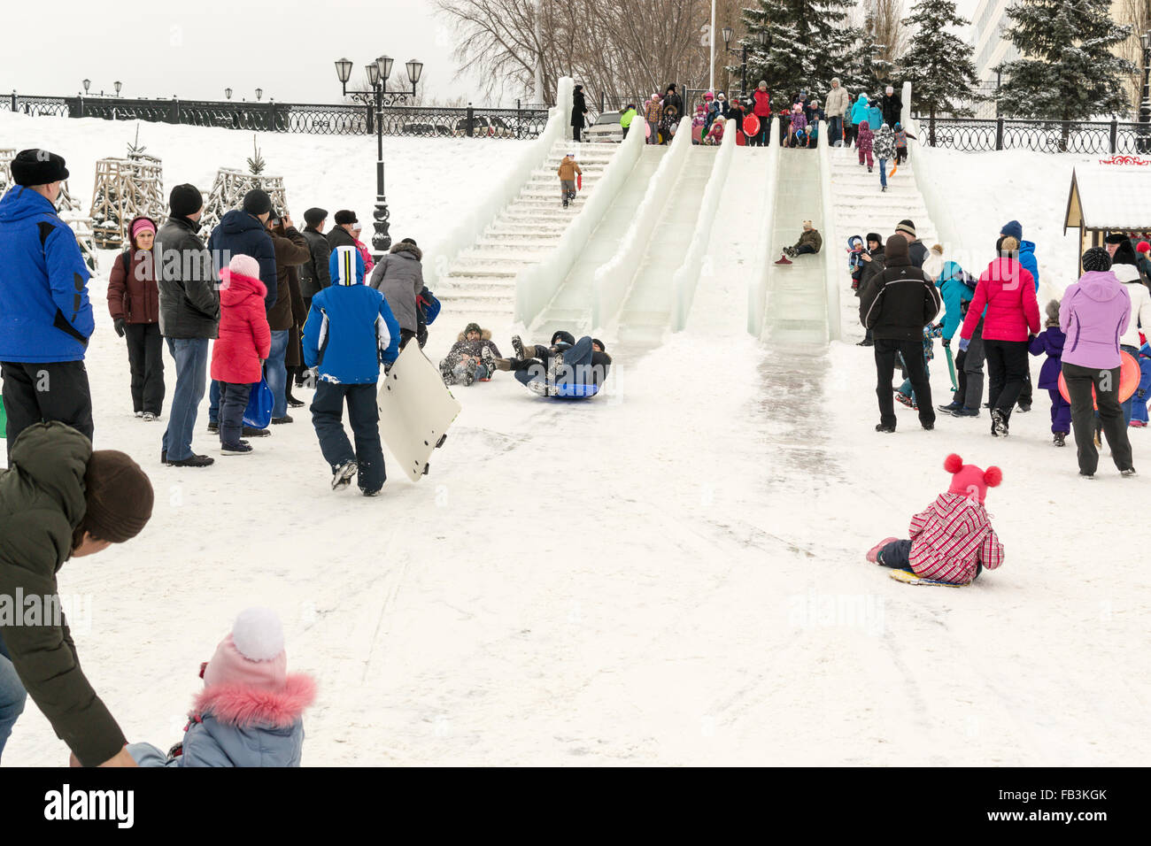 Russian ice slides hi-res stock photography and images - Alamy