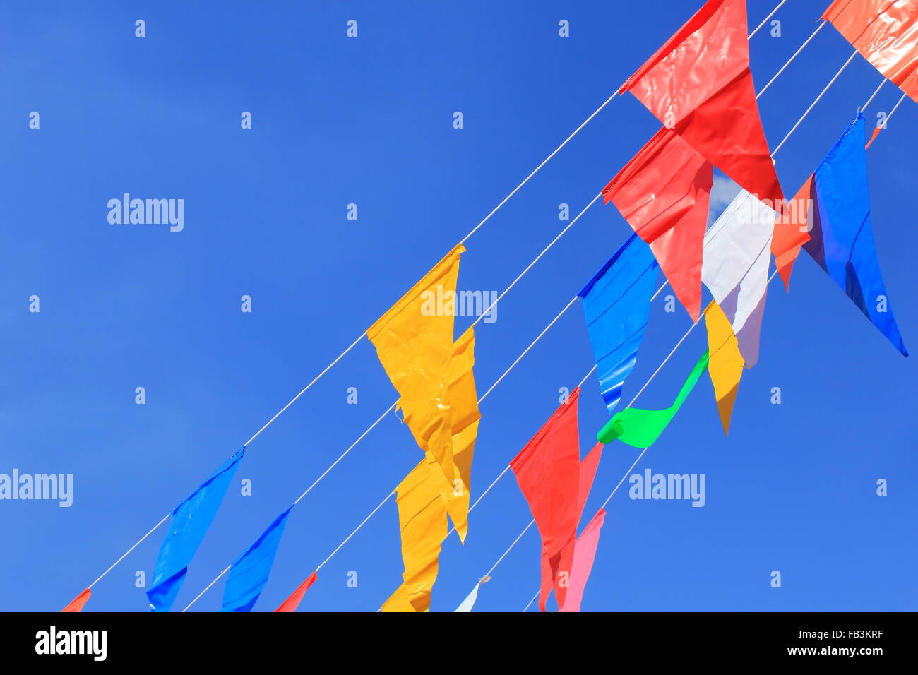 colorful bunting background inside fun fair and various festival Stock ...