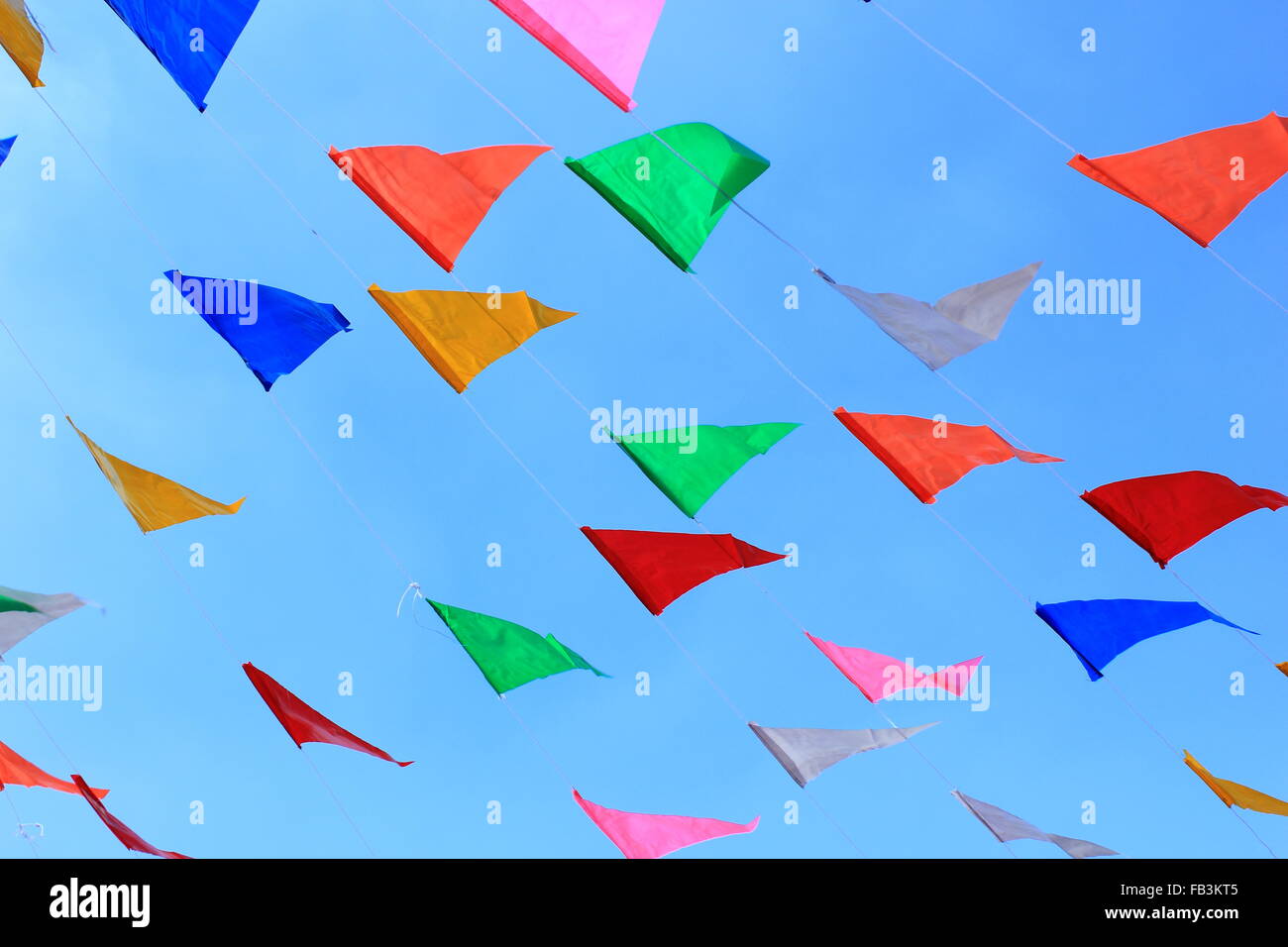 colorful bunting background inside fun fair and various festival Stock ...