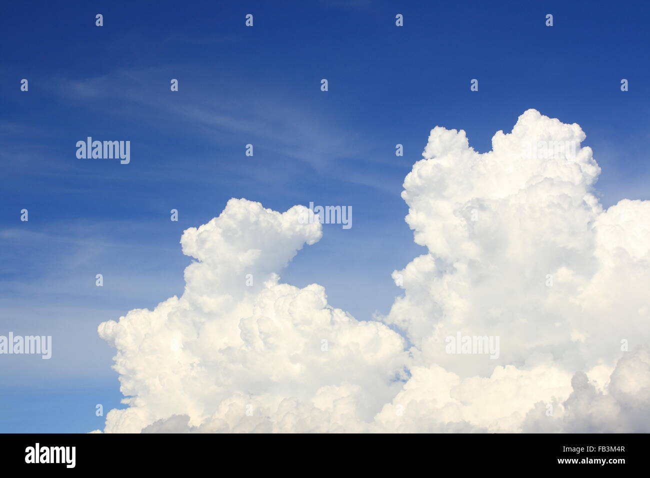 abstract nature background of blue sky and fluffy white cloud during ...