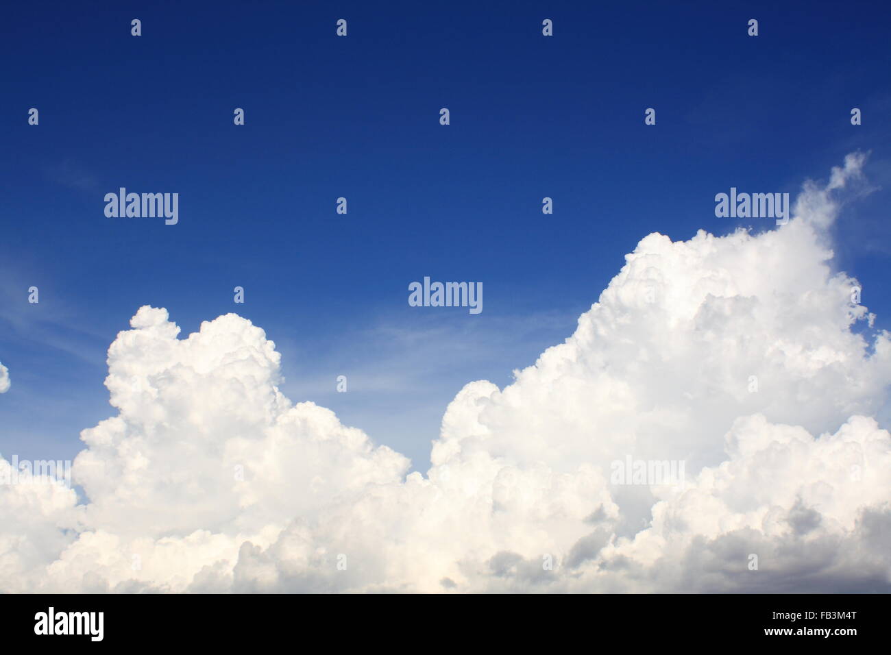 abstract nature background of blue sky and fluffy white cloud during ...