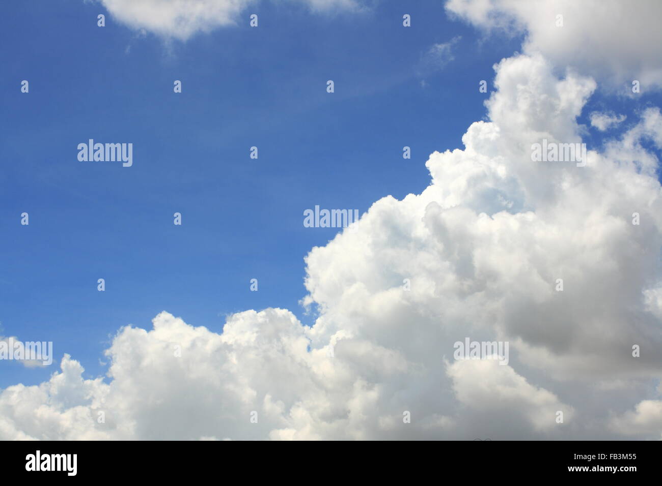 abstract nature background of blue sky and fluffy white cloud during ...