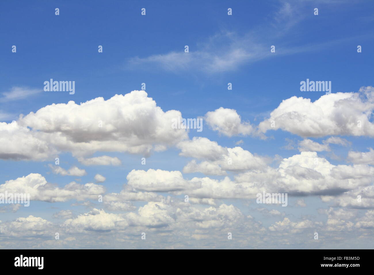 abstract nature background of blue sky and fluffy white cloud during ...