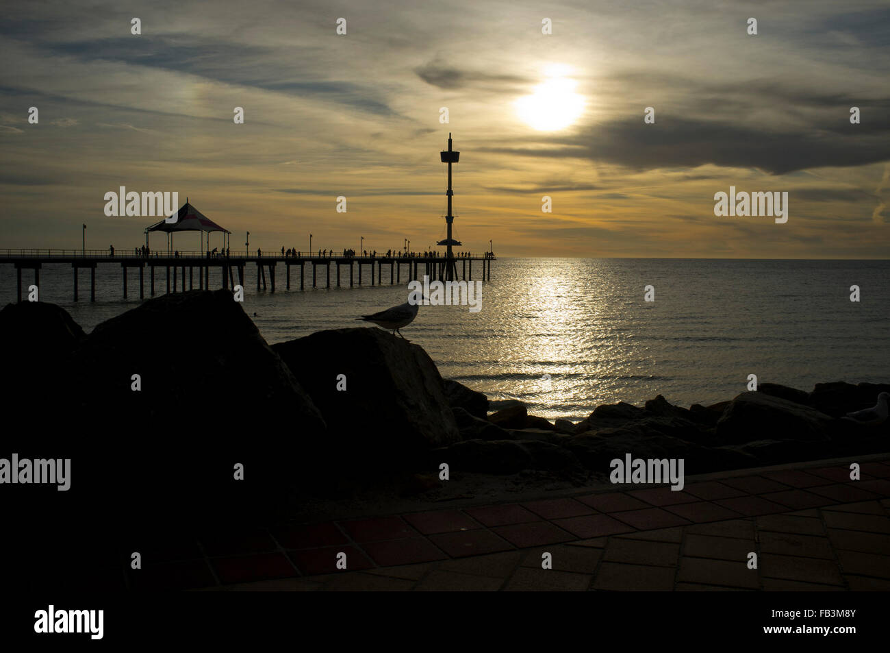 Adelaide Australia. 8th January 2016. A beautiful summer sunset over ...