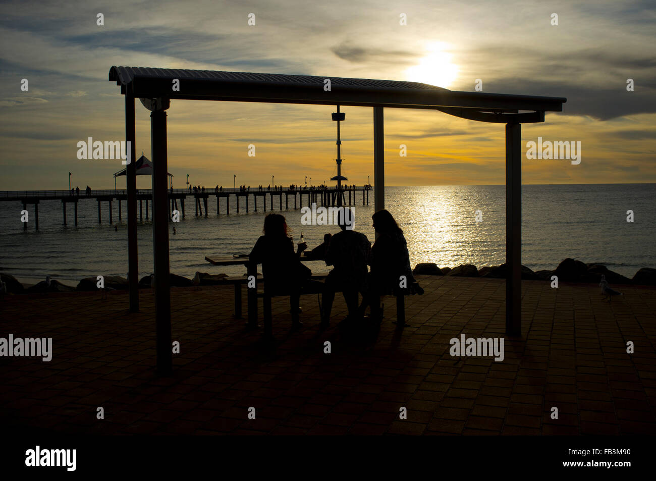 Adelaide Australia. 8th January 2016. A beautiful summer sunset over ...