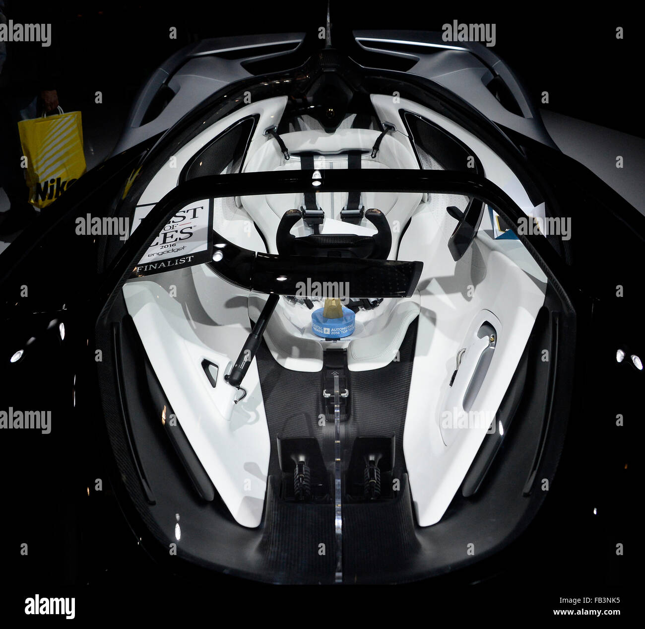 Las Vegas NV, USA. 8th Jan, 2016. The single seat FFZERO1 concept car ...