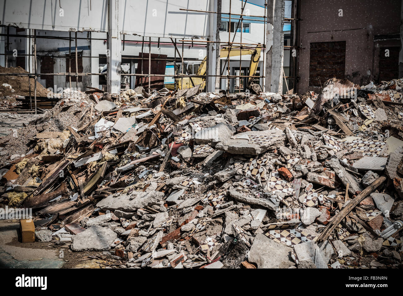 Demolition of an old factory building Stock Photo - Alamy
