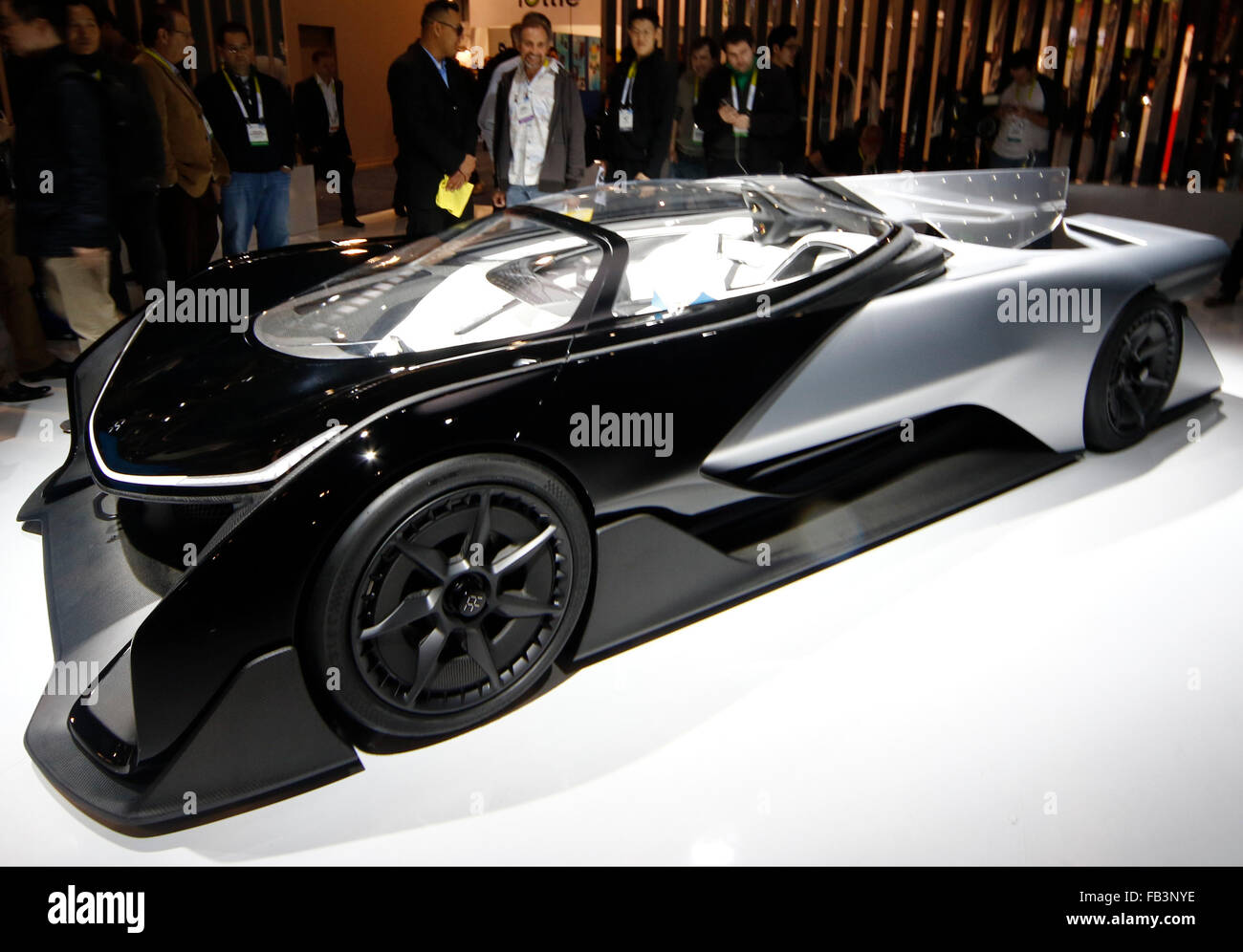 Las Vegas NV, USA. 8th Jan, 2016. The single seat FFZERO1 concept car ...