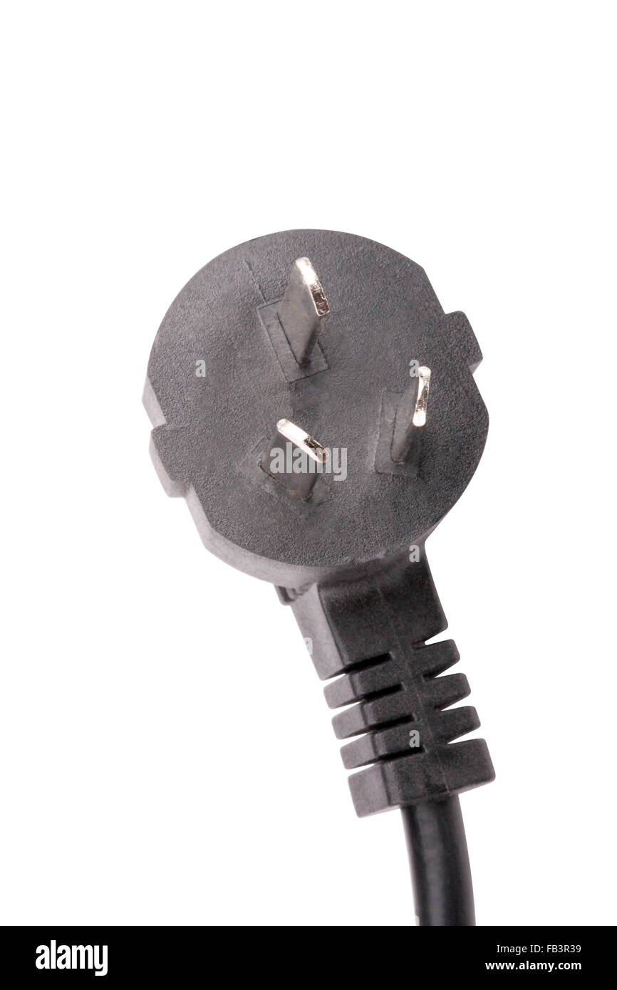 UK Outlet Plug with Cord Isolated Stock Photo - Alamy