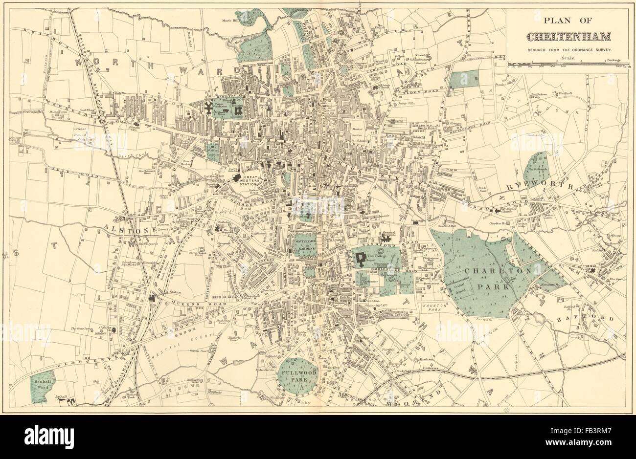 Map of cheltenham hi-res stock photography and images - Alamy