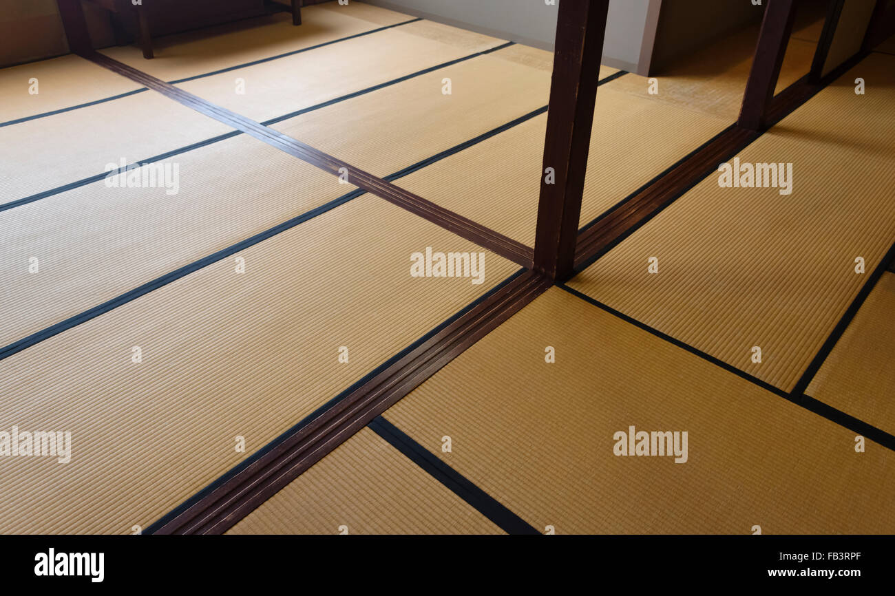 Tatami floor inside a historic samurai residences in Nagamachi Samurai ...