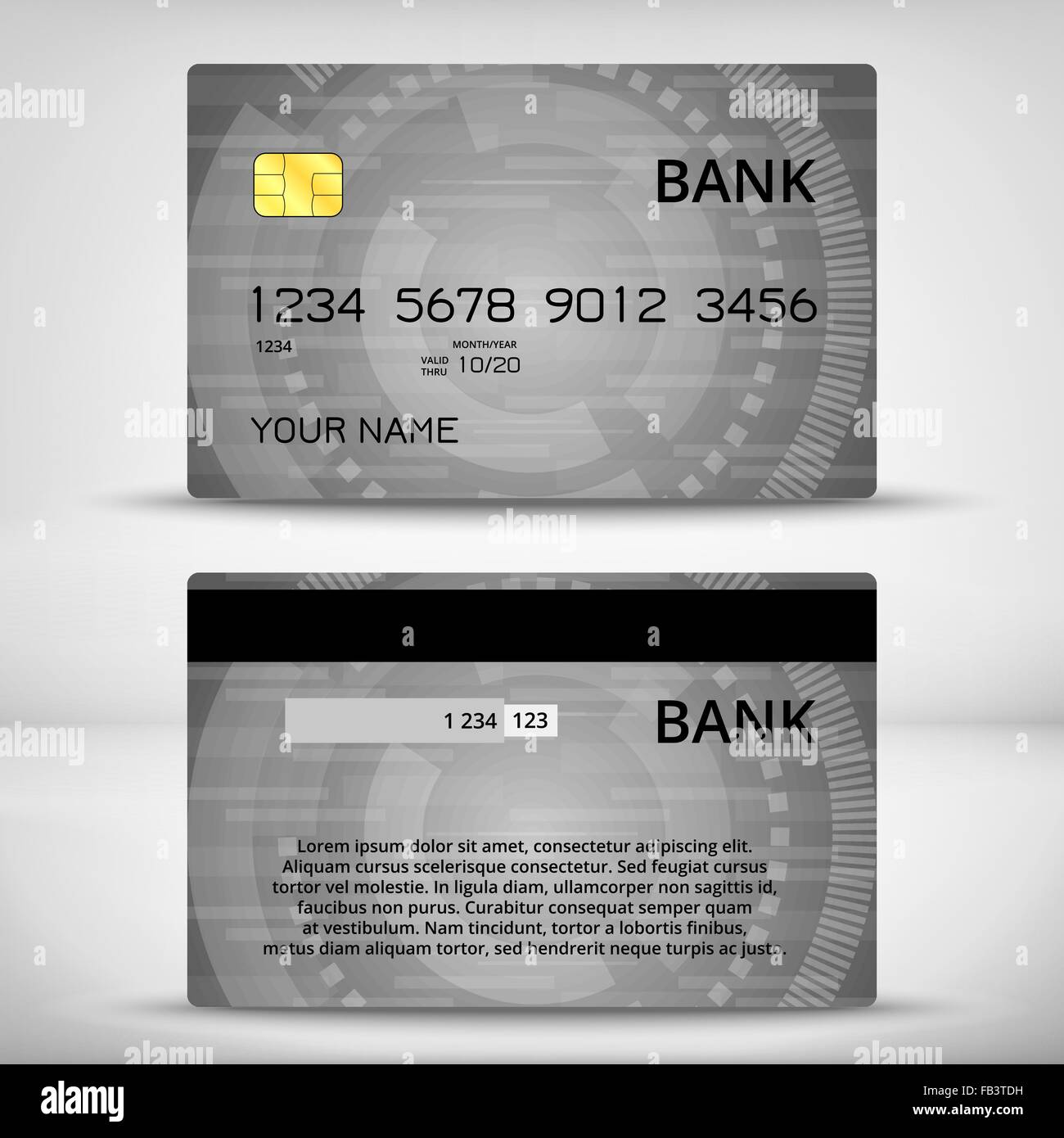 Templates of credit cards design with an abstract background, Isolated ...