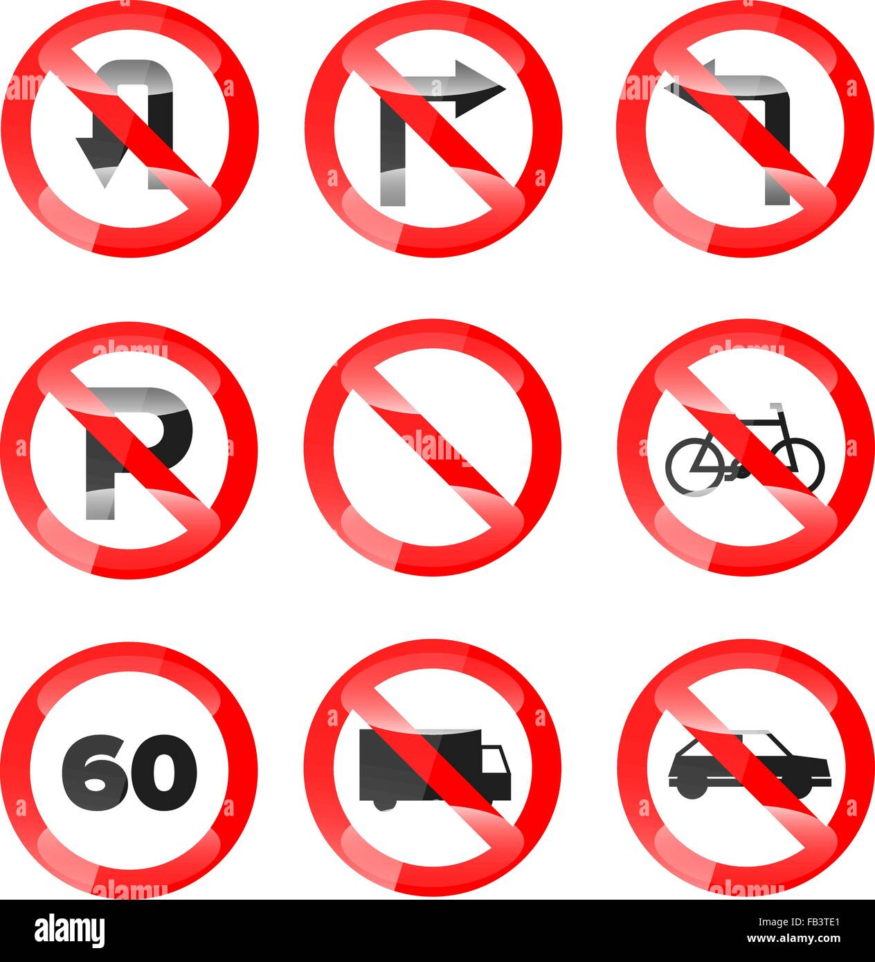 Vector Road Sign madden from a glass Stock Vector Image & Art - Alamy