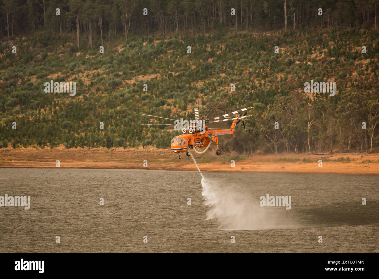 Harvey Dam, Australia. 9th January, 2016. 10 000 litre water capacity ...