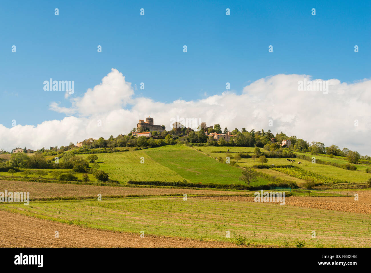 Old Village of Chalus, Typical Landscape of Auvergne, France, Auvergne ...