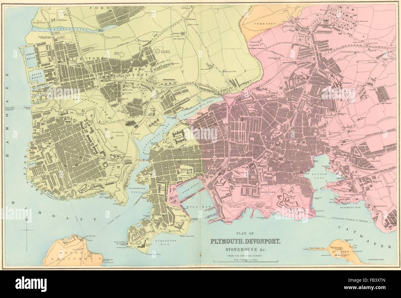 Map of devonport hi-res stock photography and images - Alamy