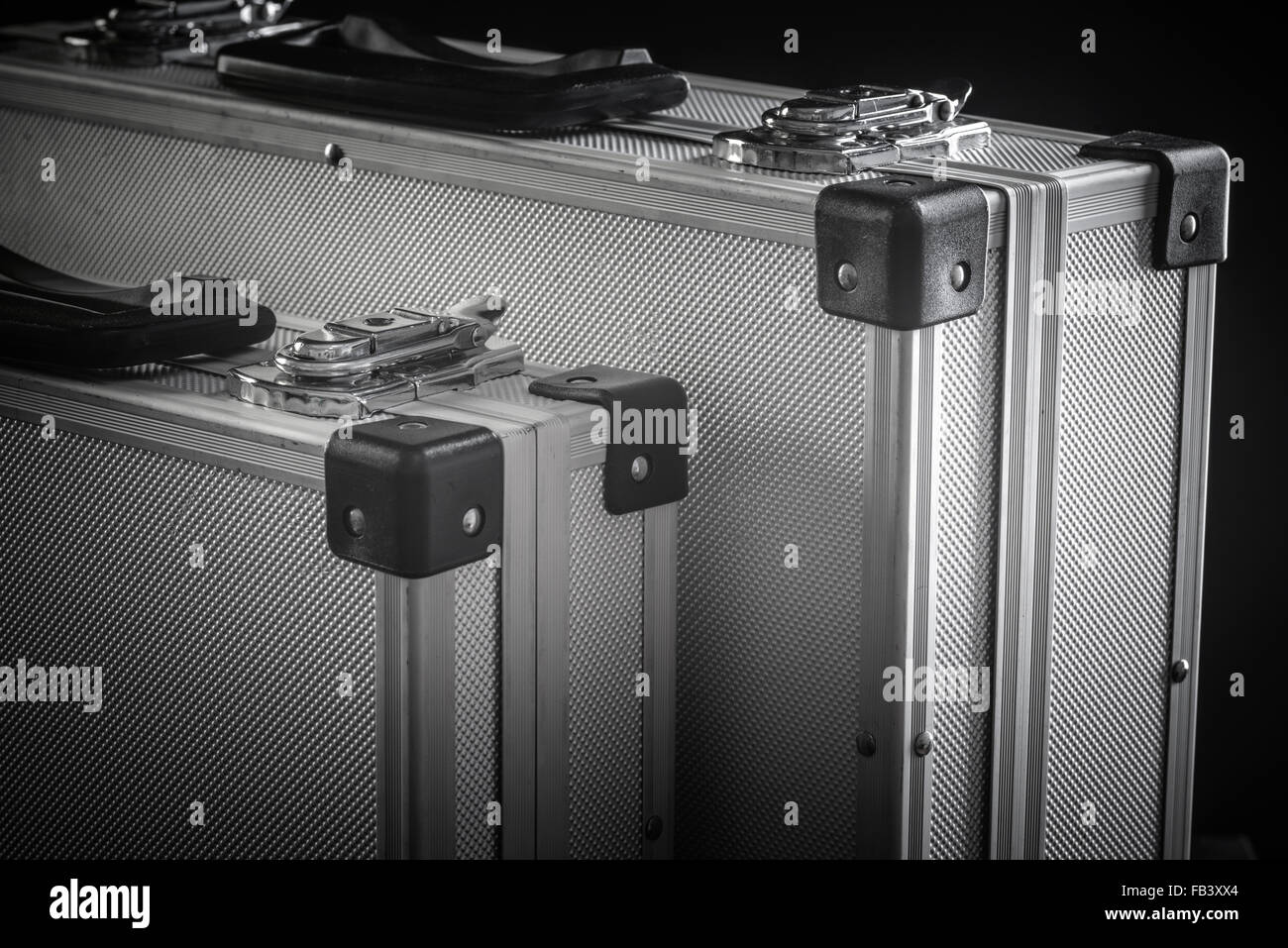 Aluminum metal case boxes Stock Photo - Alamy